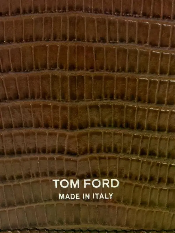 TOM FORD Crocodile-effect Leather Wallet