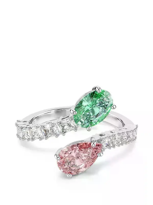 SWAROVSKI X Ariana Grande Crystal-embellished Open Rings - Silver