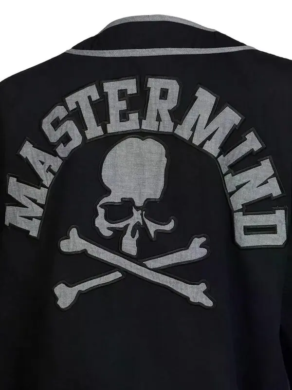MASTERMIND WORLD Logo-patch Denim Baseball Shirt
