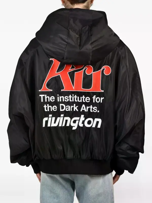 RRR123 Mentalists Patch-detail Hooded Bomber Jacket