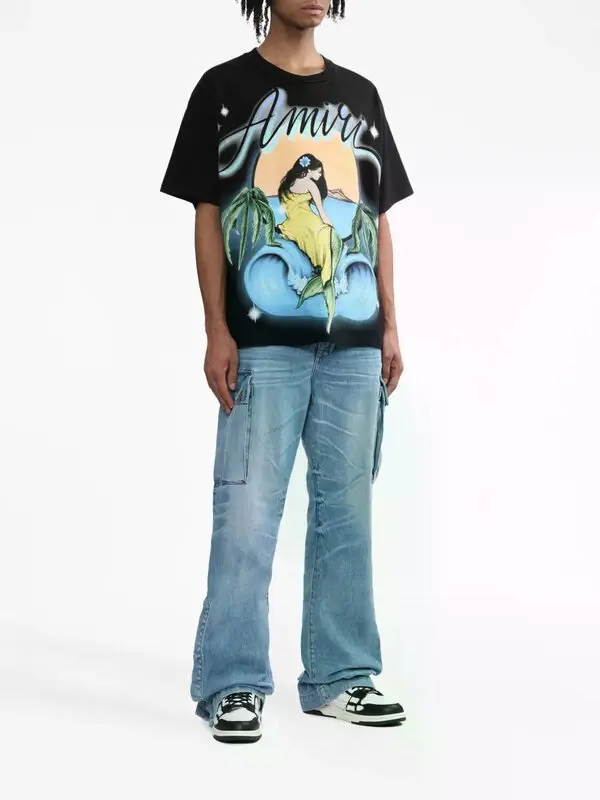 Amiri Illustration-print Cotton T-shirt