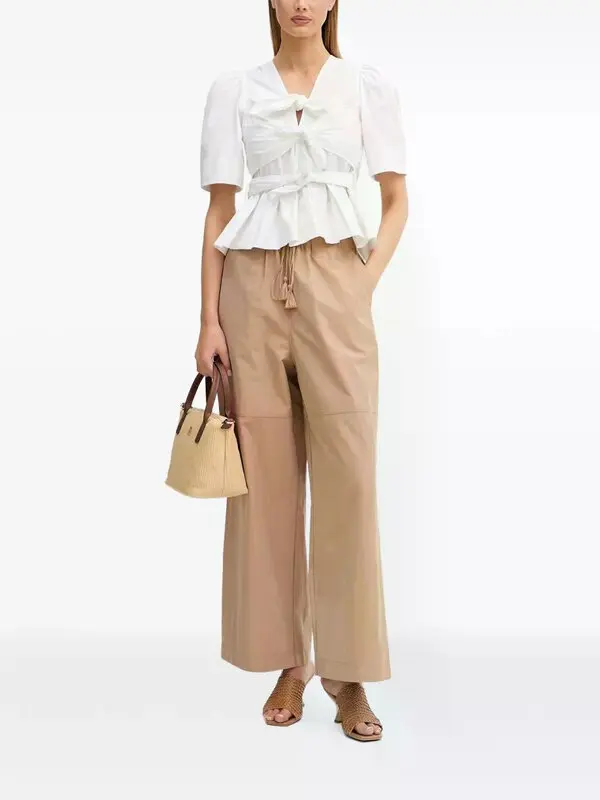 Sisley Tassel-drawstring Palazzo Pants