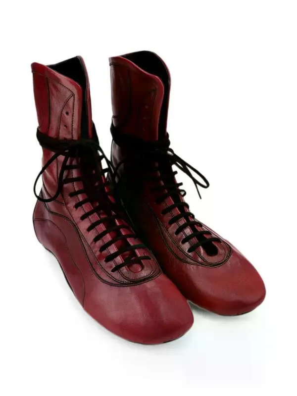 Dries Van Noten Leather High Top Sneakers