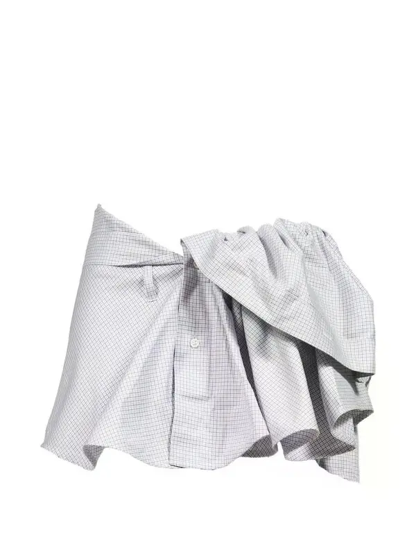 AUGUST BARRON Belted Peplum Mini Skirt - Blue