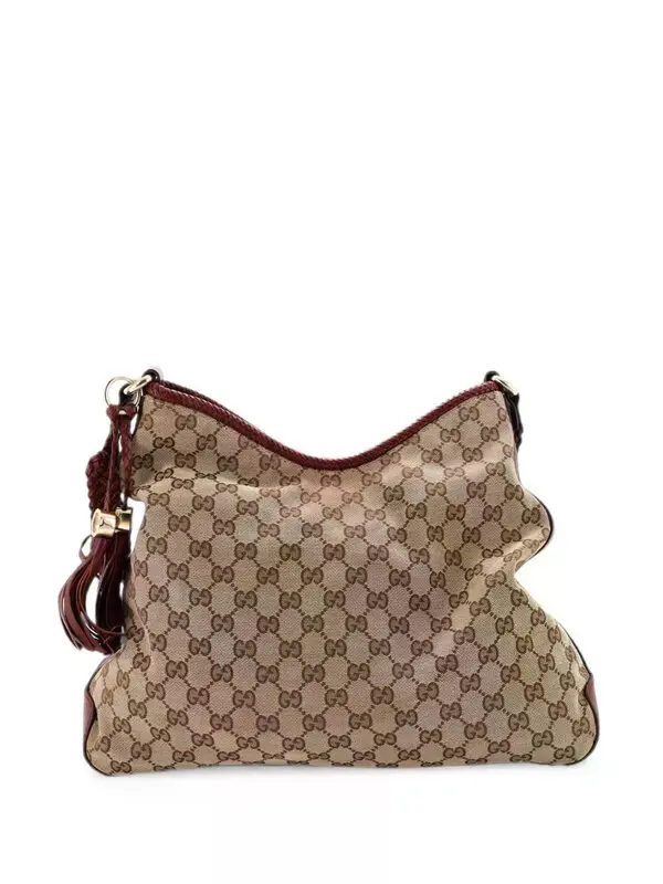 Gucci Marrakech Gg Canvas Medium Hobo Bag