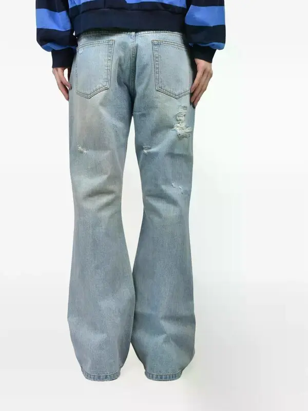 PROTOCOL INDEX Distressed Bootcut Jeans