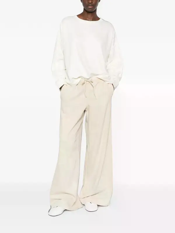 MAISON123 Long-sleeve Drop-shoulder Top - Neutrals