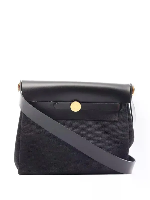 Hermès 1951 Military Toile And Vache Hunter Herbag Zip 20 Crossbody Bag - Black