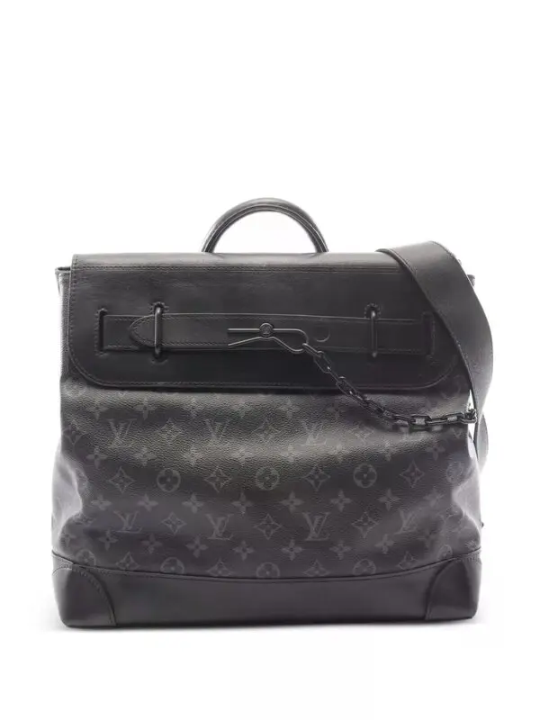 LOUIS VUITTON Steamer Monogram Eclipse Tote Bag - Black