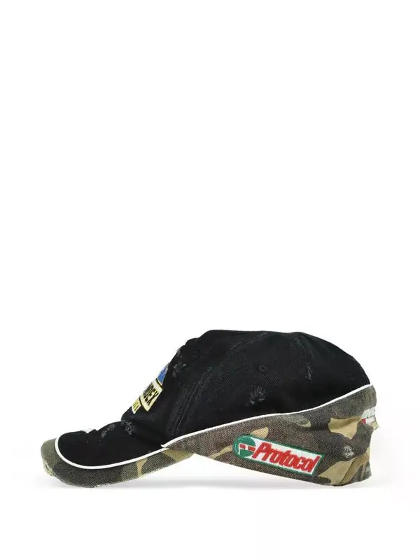 PROTOCOL INDEX Distressed Camouflage-panel Cap