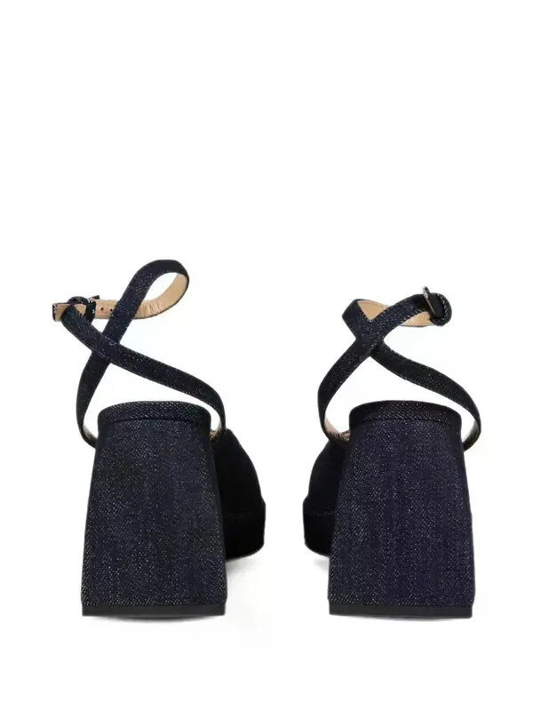 NODALETO Bulla Denim Platform Pumps
