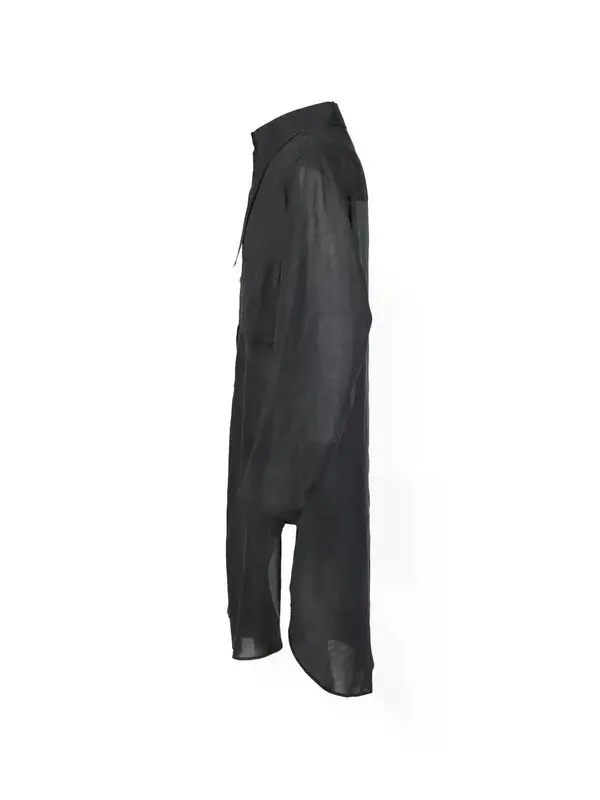 Yohji Yamamoto Asymmetric-collar Long Shirt