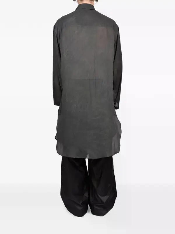 Yohji Yamamoto Asymmetric-collar Long Shirt