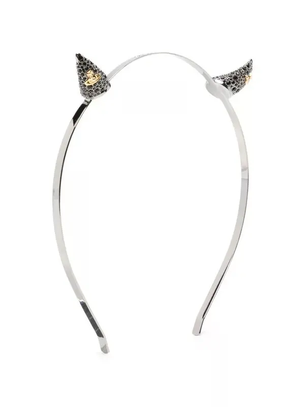 VIVIENNE WESTWOOD Crystal-embellished Orb-plaque Headband