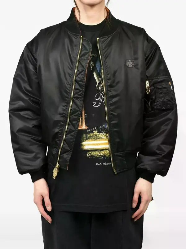 Vetements Leather-patch Crosses Bomber Jacket