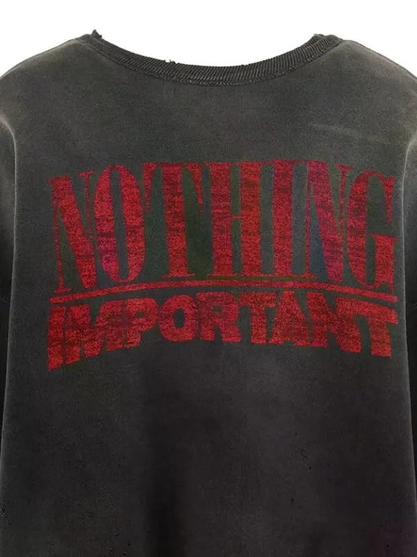 SAINT MXXXXXX Distressed Graphic-print Sweatshirt