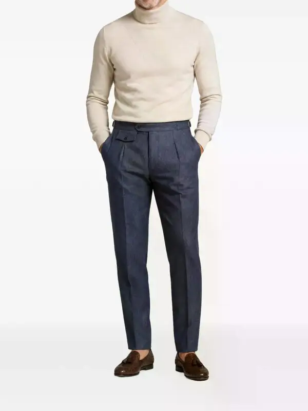 FRANZESE COLLECTION David Beckham French Napoli Turtleneck Sweater - Neutrals