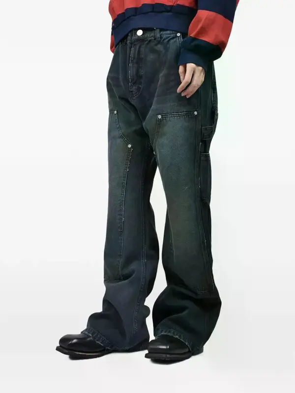PROTOCOL INDEX Washed-effect Carpenter Bootcut Jeans