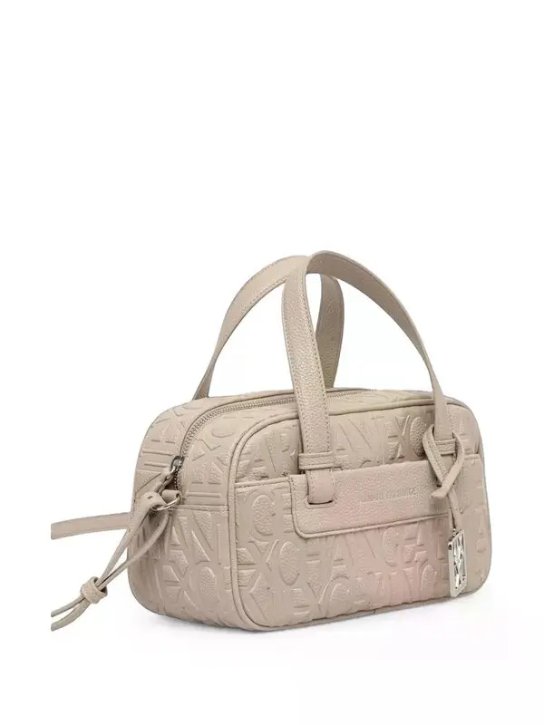 Armani Exchange Logo-embossed Leather Tote Bag