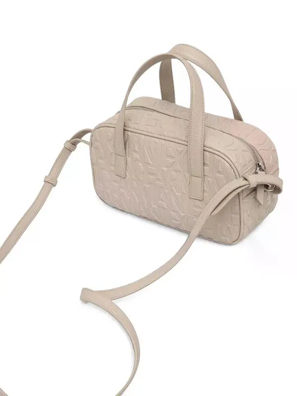 Armani Exchange Logo-embossed Leather Tote Bag