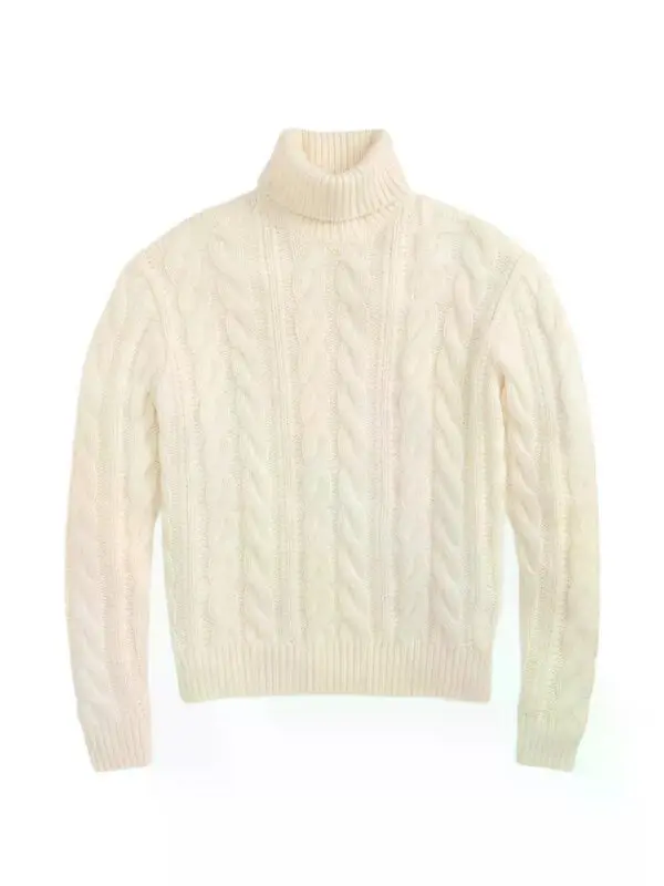 Ralph Lauren Purple Label Cable-knit Roll-neck Sweater
