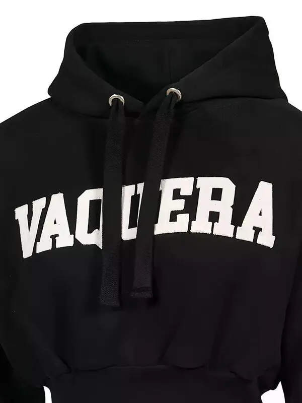 Vaquera Logo-print Shoulder-pad Hoodie