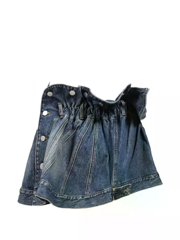 AUGUST BARRON Belted Asymmetric Mini Skirt - Blue