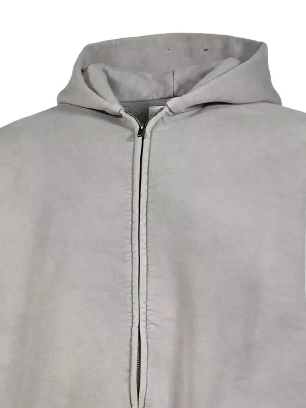ESSENTIALS Logo-embroidered Zip-up Hoodie