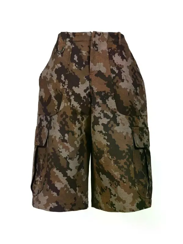 3.PARADIS Jacquard Dove-camo Cargo Shorts
