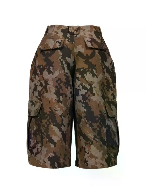 3.PARADIS Jacquard Dove-camo Cargo Shorts