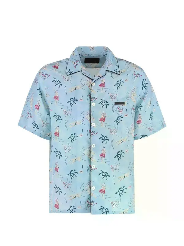 Prada Printed Short-sleeve Shirt