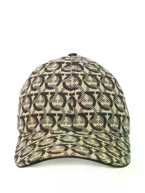 FERRAGAMO Gancini-motif Baseball Cap - Neutrals