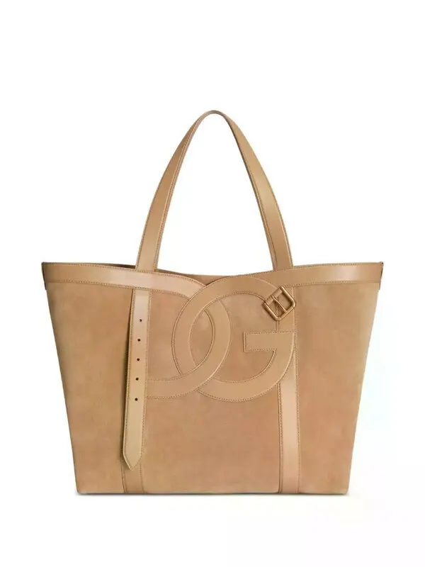 Dolce & Gabbana 3.5 Shopping Bag In Split Calfskin - Neutrals