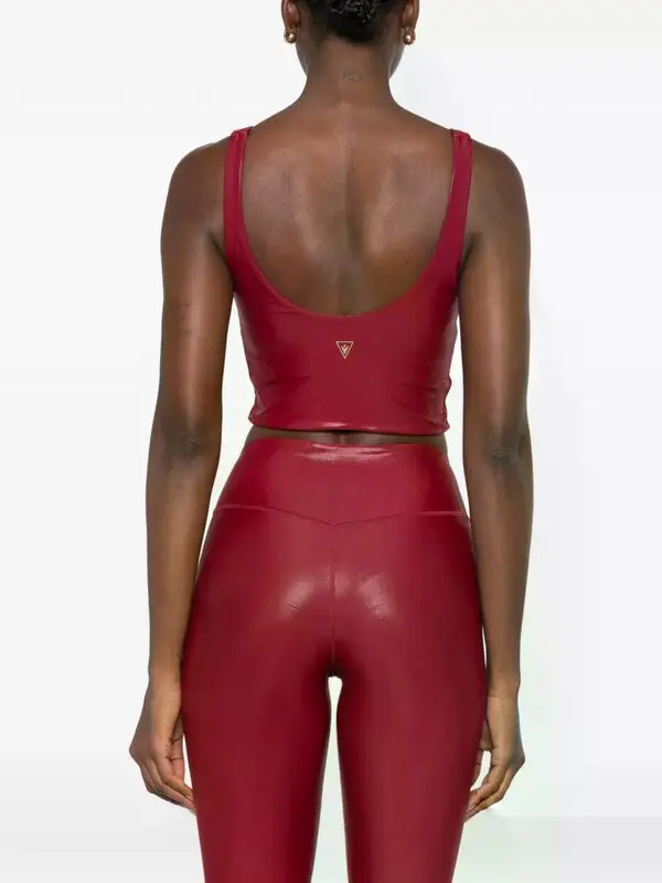 MACRON V-neck Cropped Performance Top