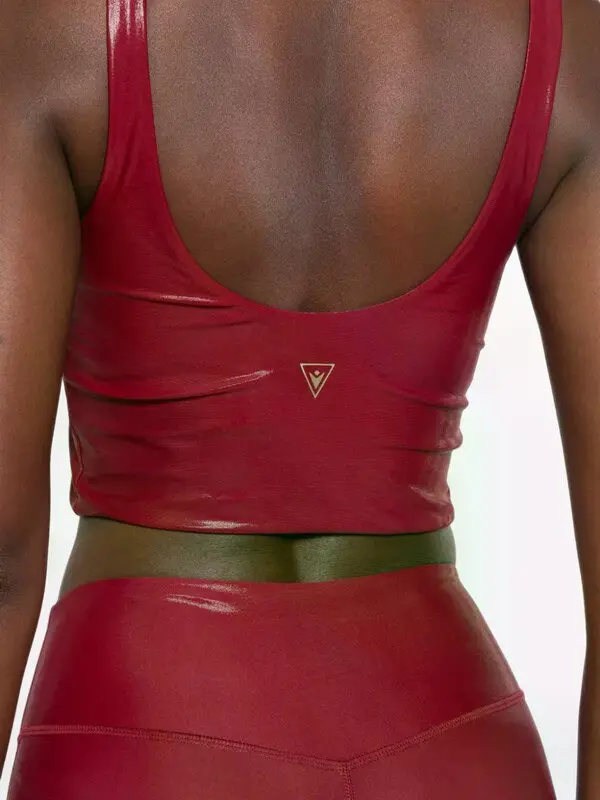 MACRON V-neck Cropped Performance Top