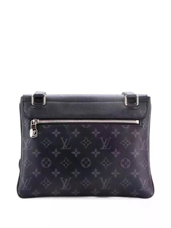 LOUIS VUITTON Outdoor Flap Messenger Monogram Taigarama Crossbody Bag - Black