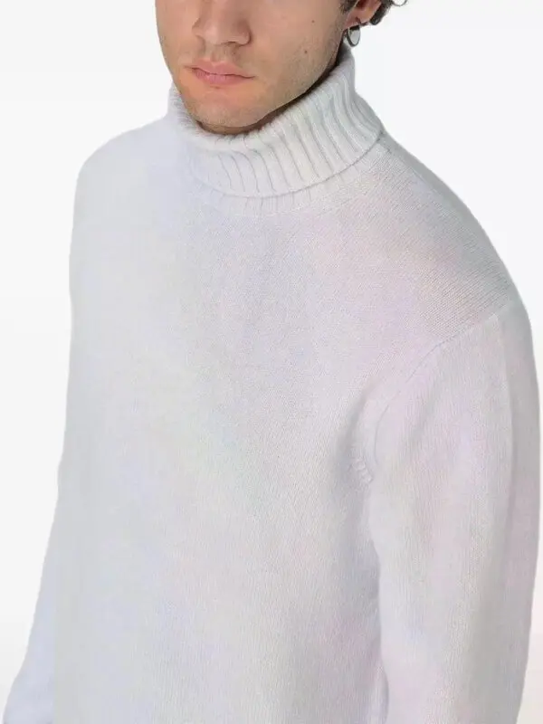 XC Roll-neck Knitted Sweater - Blue