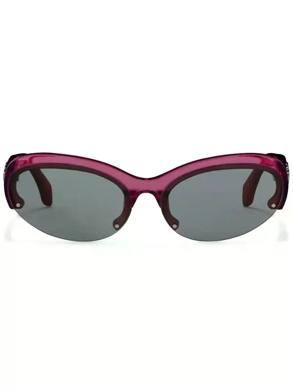 Palm Angels Palmdale Oval-frame Sunglasses - Pink