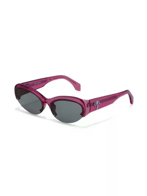 Palm Angels Palmdale Oval-frame Sunglasses - Pink