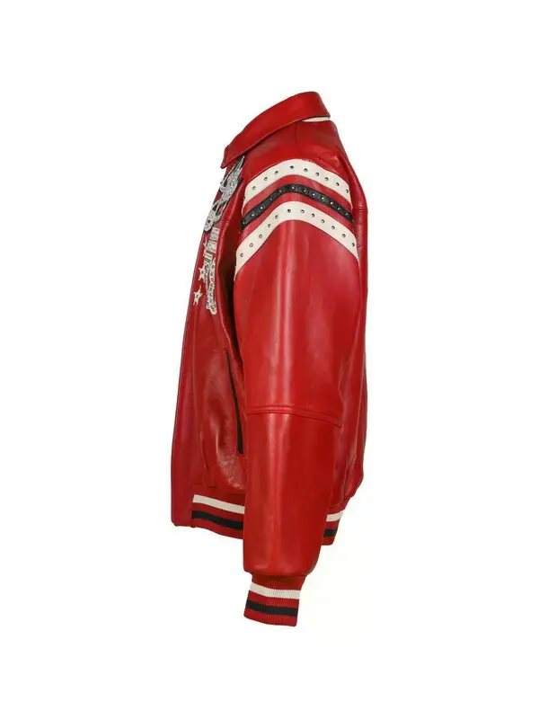 PELLE PELLE Stud-embellished Varsity Jacket