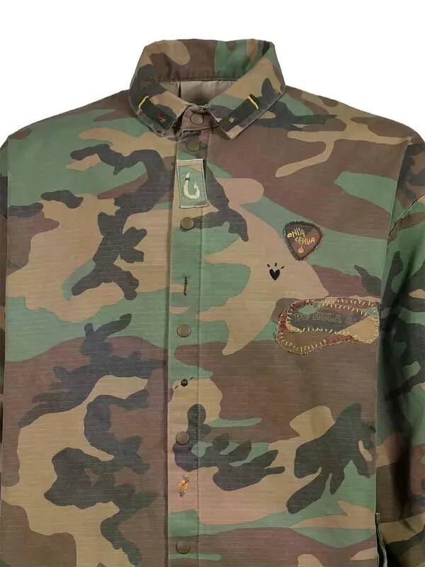 PORTER CLASSIC Camouflage-print Overshirt