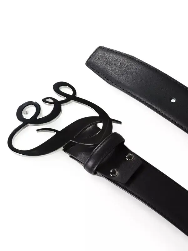 3.PARADIS Logo-buckle Leather Belt