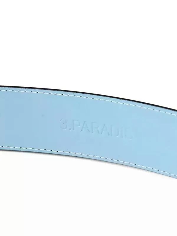 3.PARADIS Logo-buckle Leather Belt
