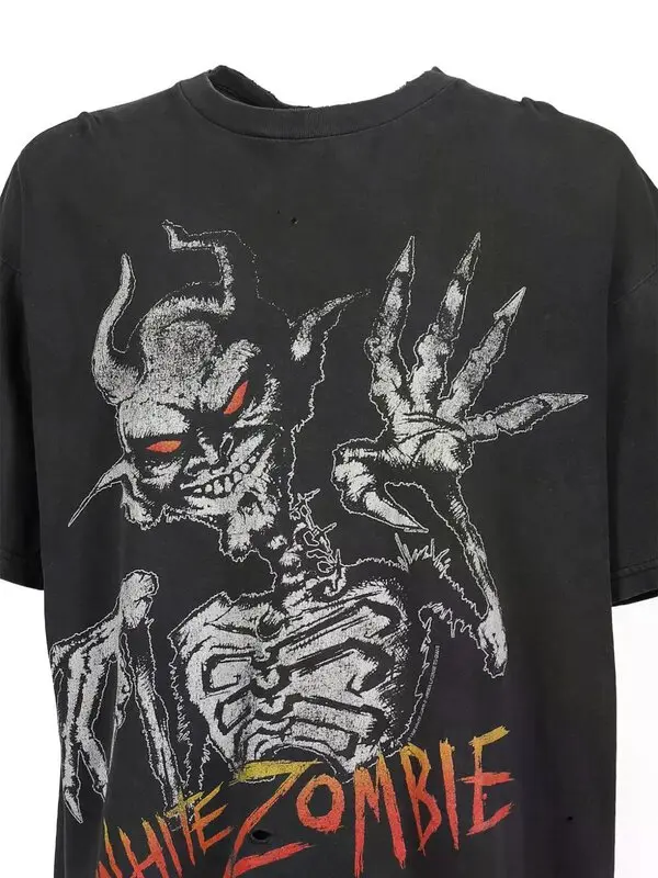 EARTHLING COLLECTIVE Graphic-print Distressed T-shirt