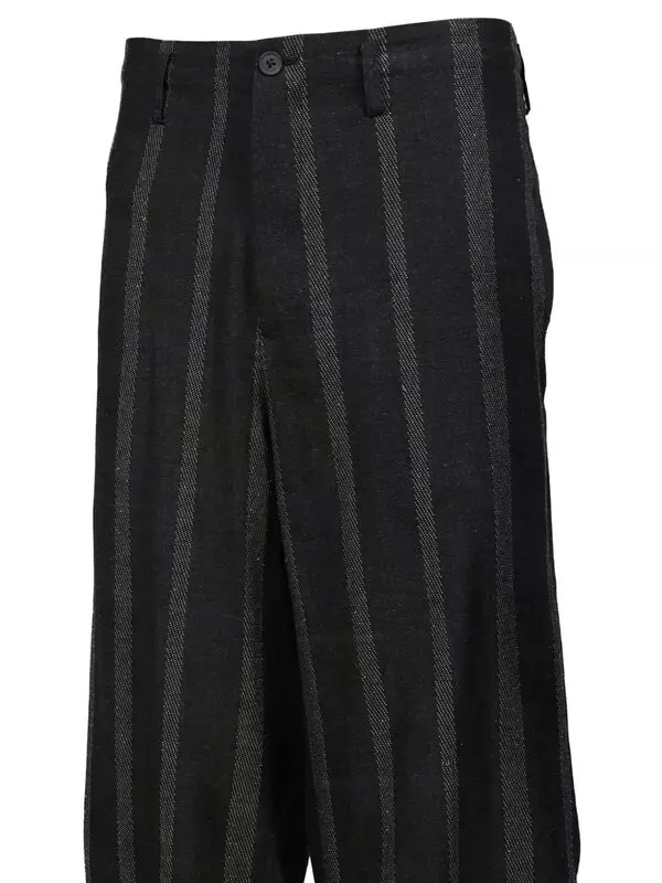 Yohji Yamamoto Striped Cropped Trousers