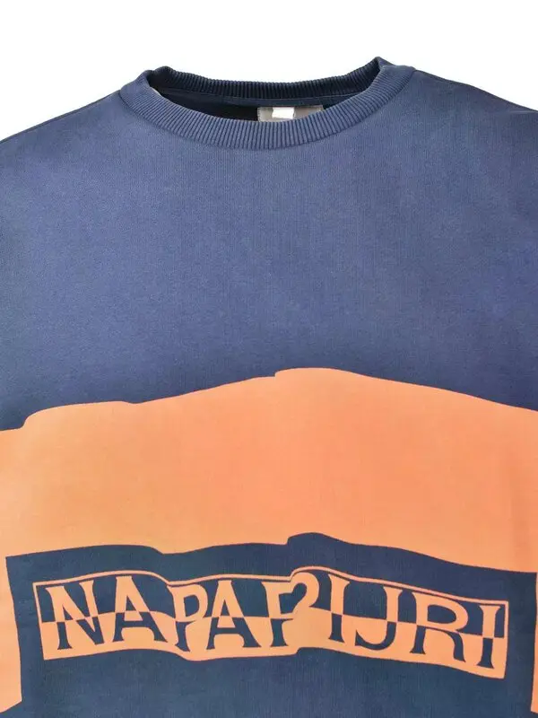 NAPA BY MARTINE ROSE Logo-print Panelled Sweater - Blue