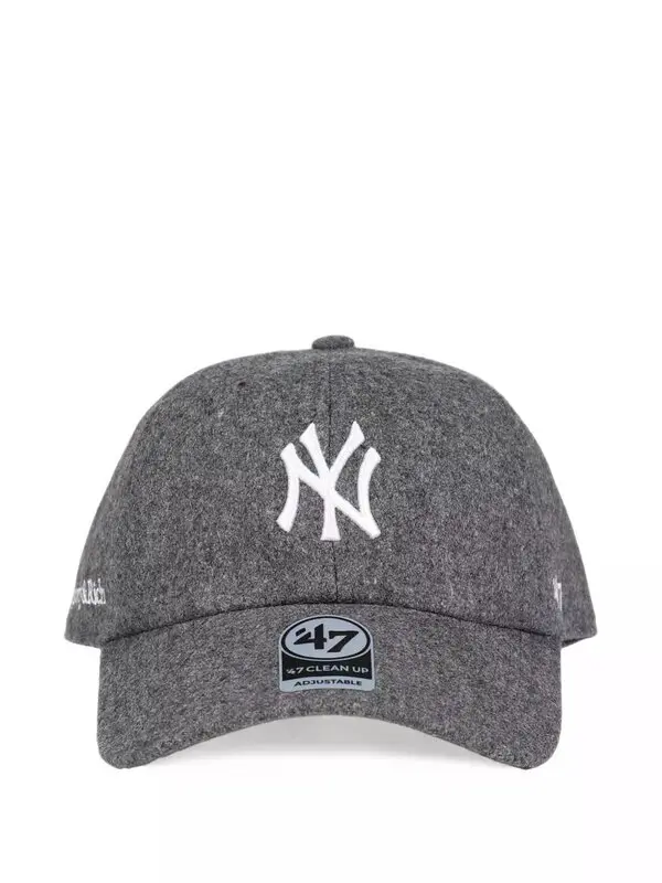 SPORTY & RICH Serif Wool-blend Baseball Cap - Grey