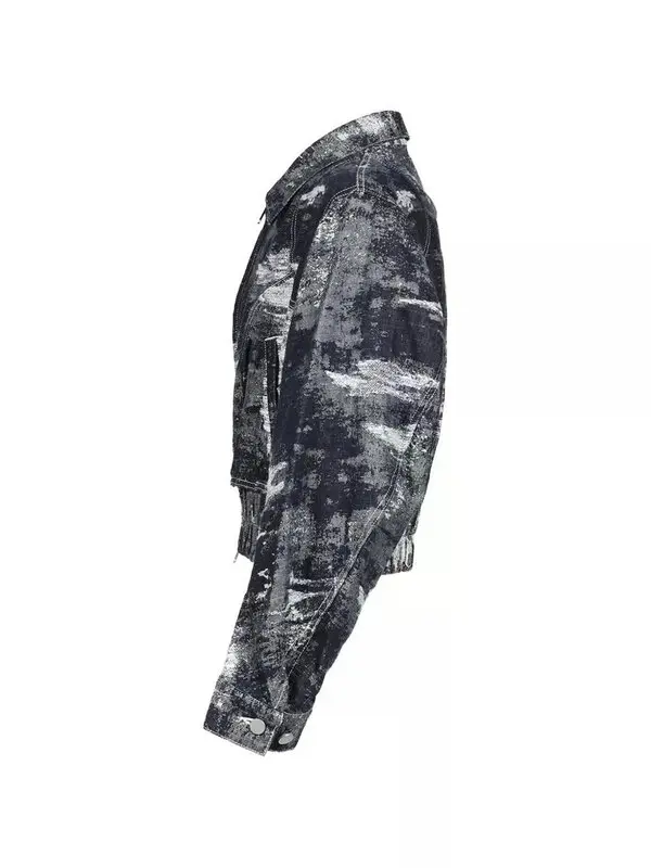 TAAKK Faded-pattern Denim Jacket
