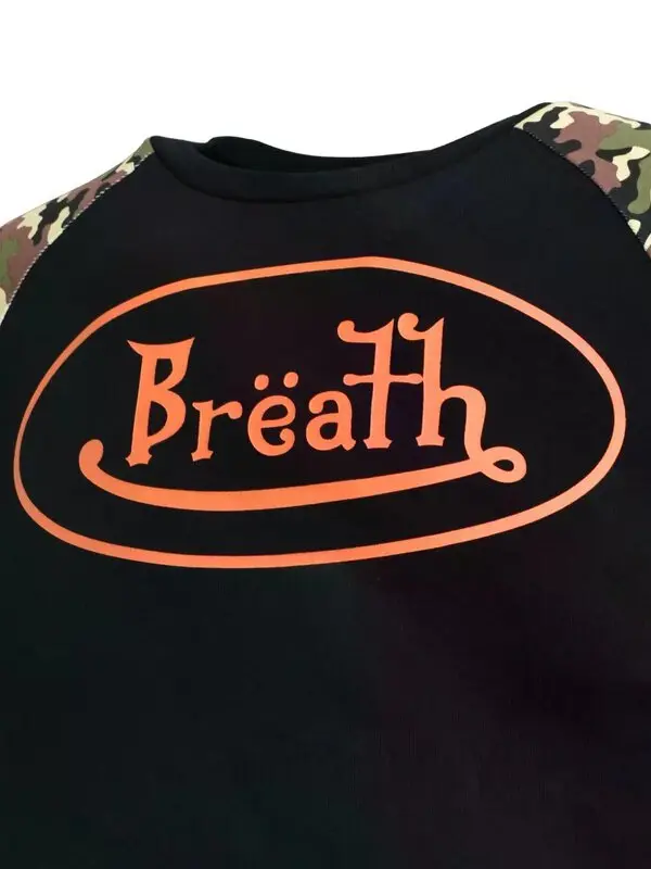 BREATH Logo-print Cropped T-shirt