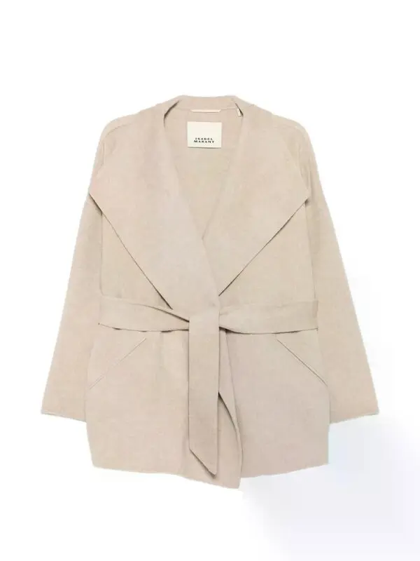 Isabel Marant Étoile Ceaton Belted Shawl-collar Coat - Neutrals